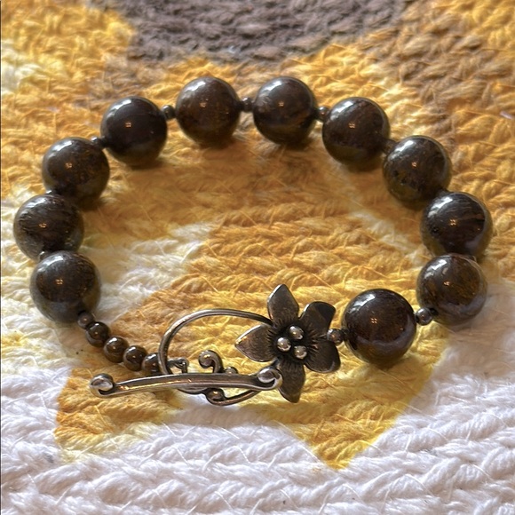 Silpada | Jewelry | Retired Silpada Brown Bronzite Bead Bracelet With ...